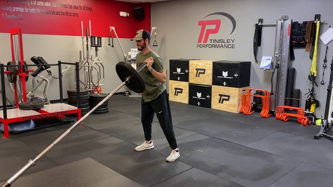 STANDING SINGLE ARM LANDMINE SHOULDER PRESS - YouTube