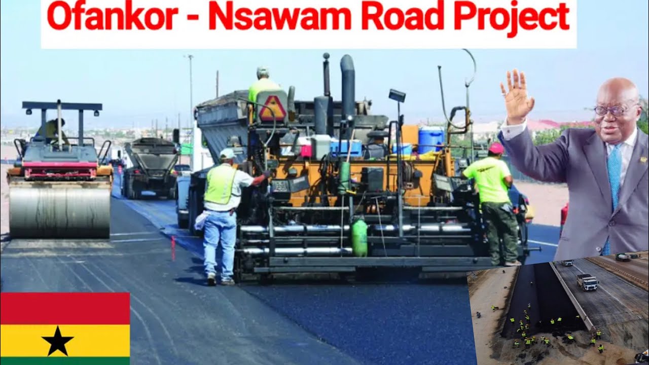 Ghana $345m Ofankor -Pokuasi Road Asphalting .Drone View of Ofankor ...