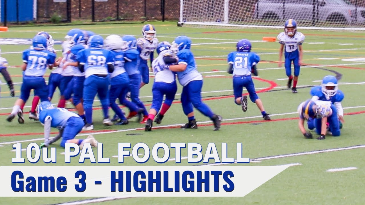 Highlights - Connor 10u PAL Football - Game 3 vs Comsewogue - YouTube