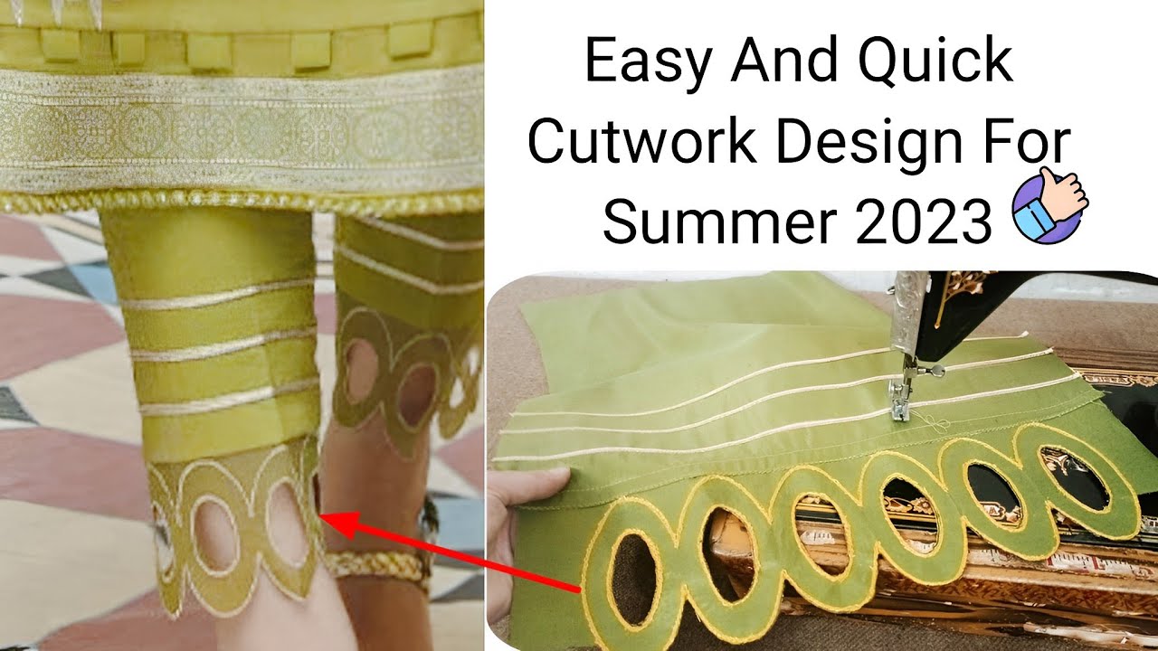 Very Easy And Quick Cutwork Trouser Design|New Style Capri Design 2023 ...