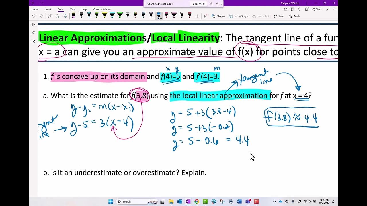 4.5 Linear Approximations - YouTube