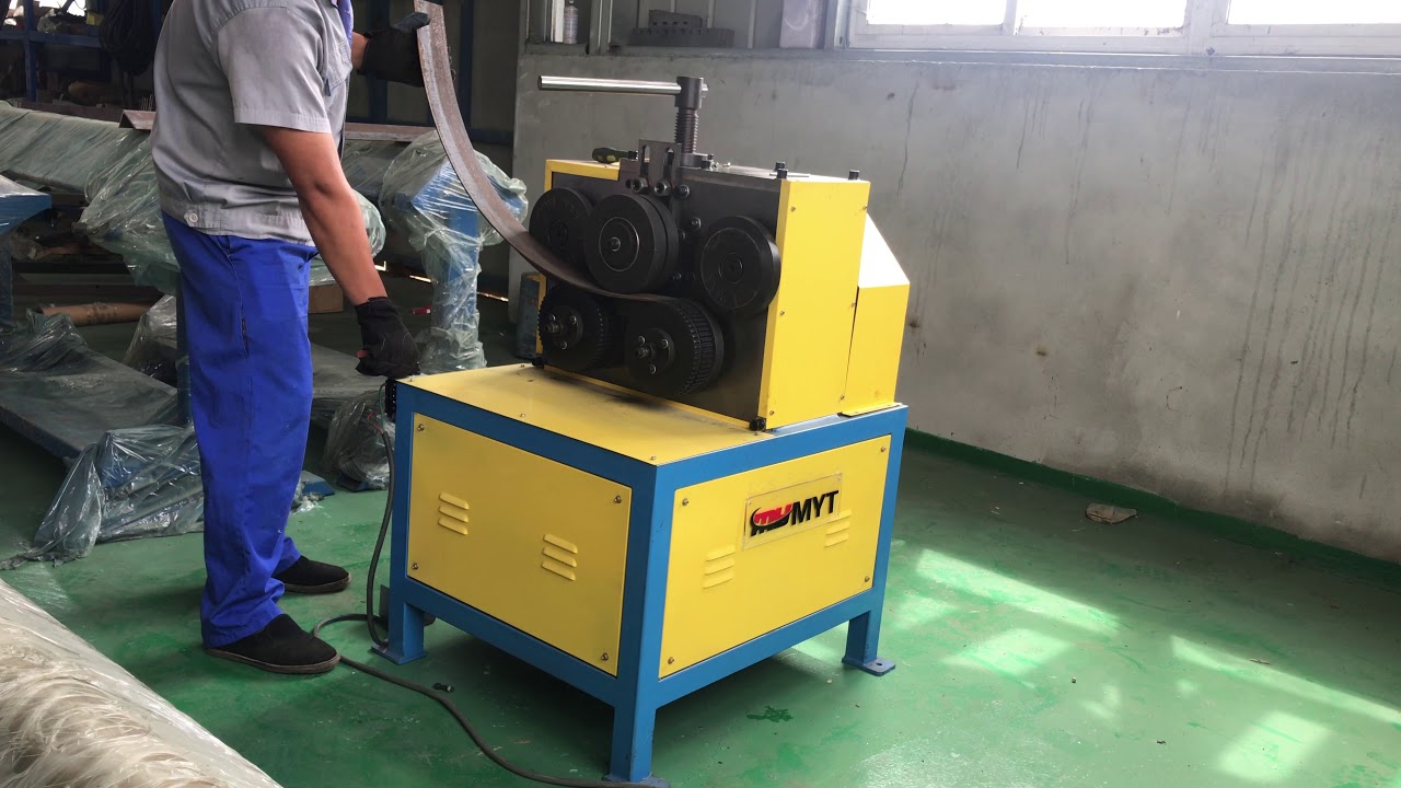 HVAC angle steel flange rolling machine JY-50 from MYT company - YouTube
