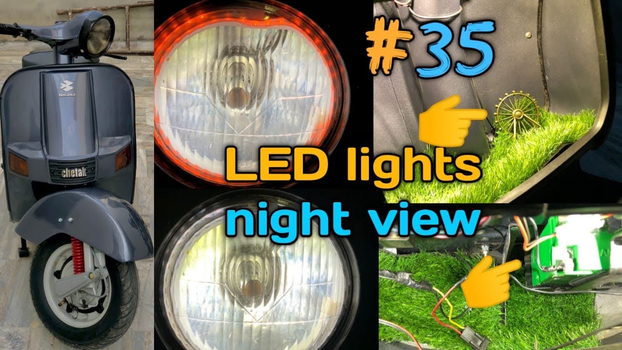 Modified scooter LED lights night view👌🔥 - YouTube