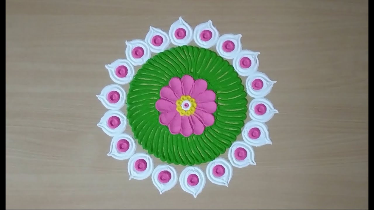 Small And Simple Diwali Rangoli || RANGOLI WORLD - YouTube
