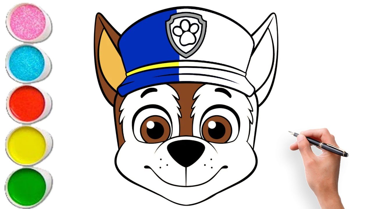 How To Draw CHASE from PAW PATROL | Drawing For Kids - YouTube