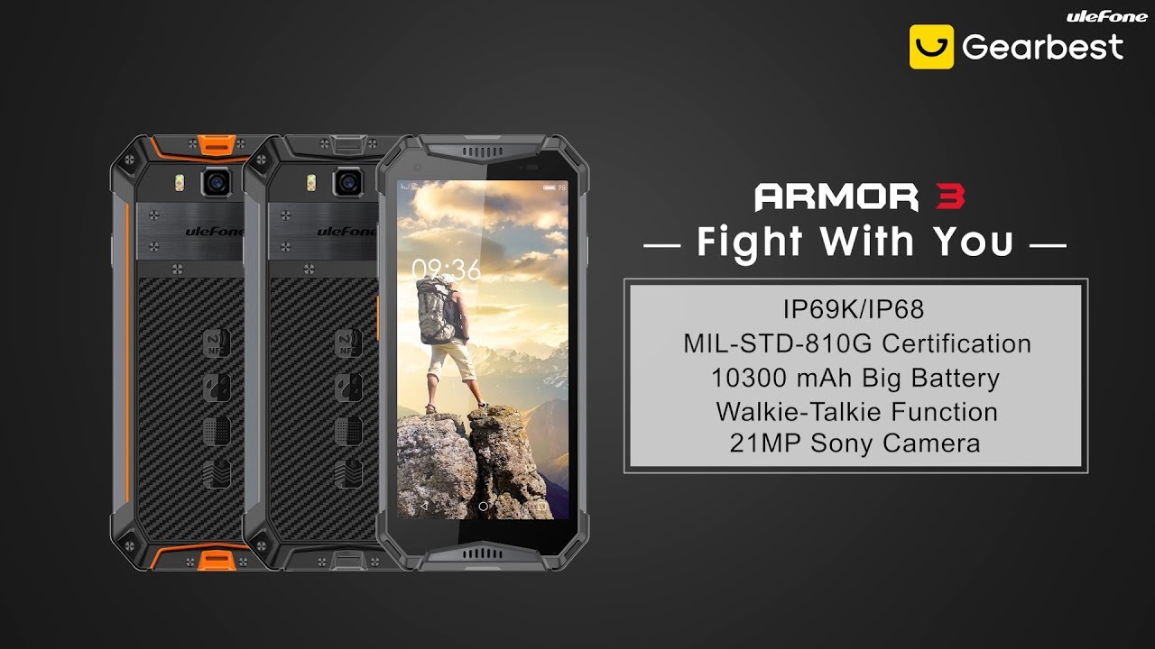 Ulefone Armor 3 4G 5 7 inch Phablet Phone - Gearbest.com - YouTube