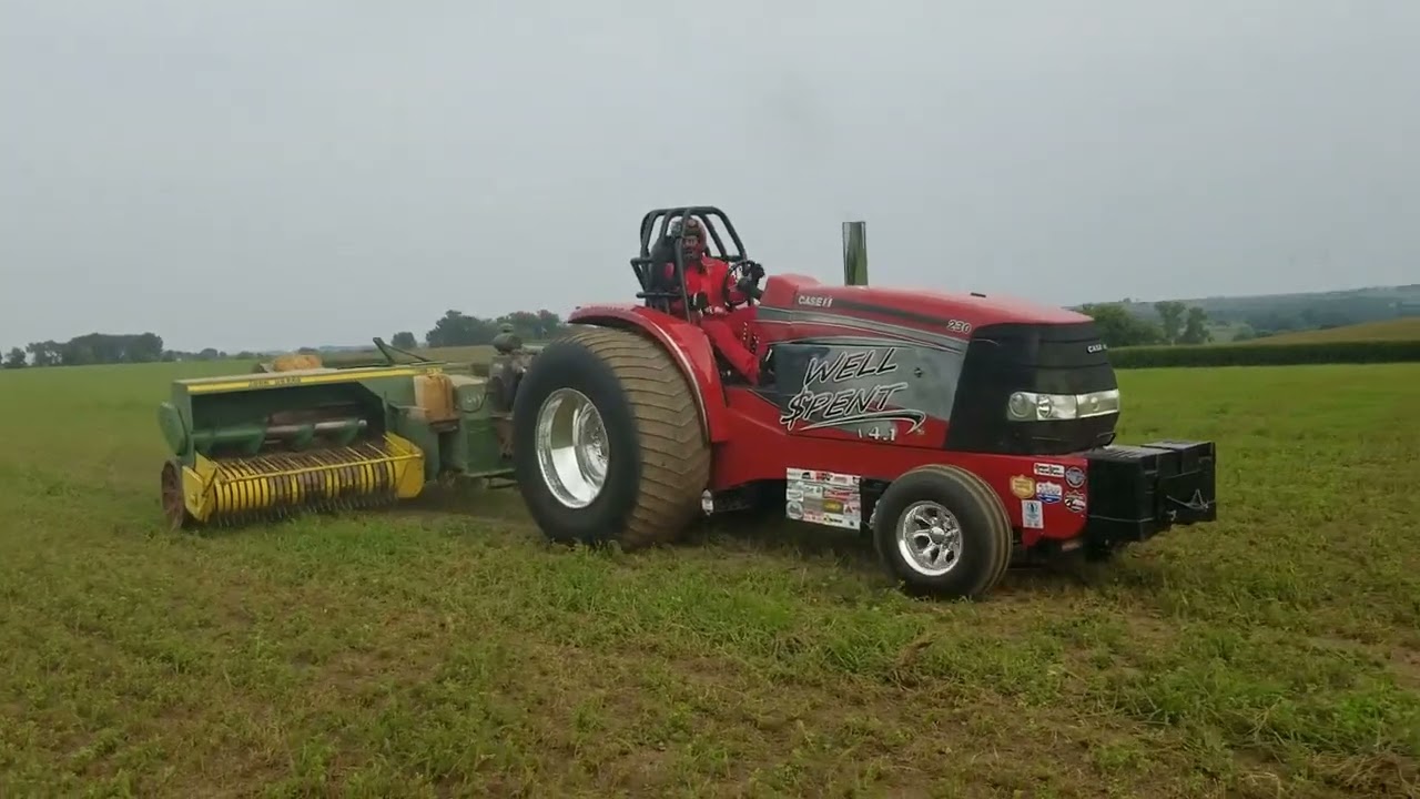 Farming with a Pulling Tractor - YouTube