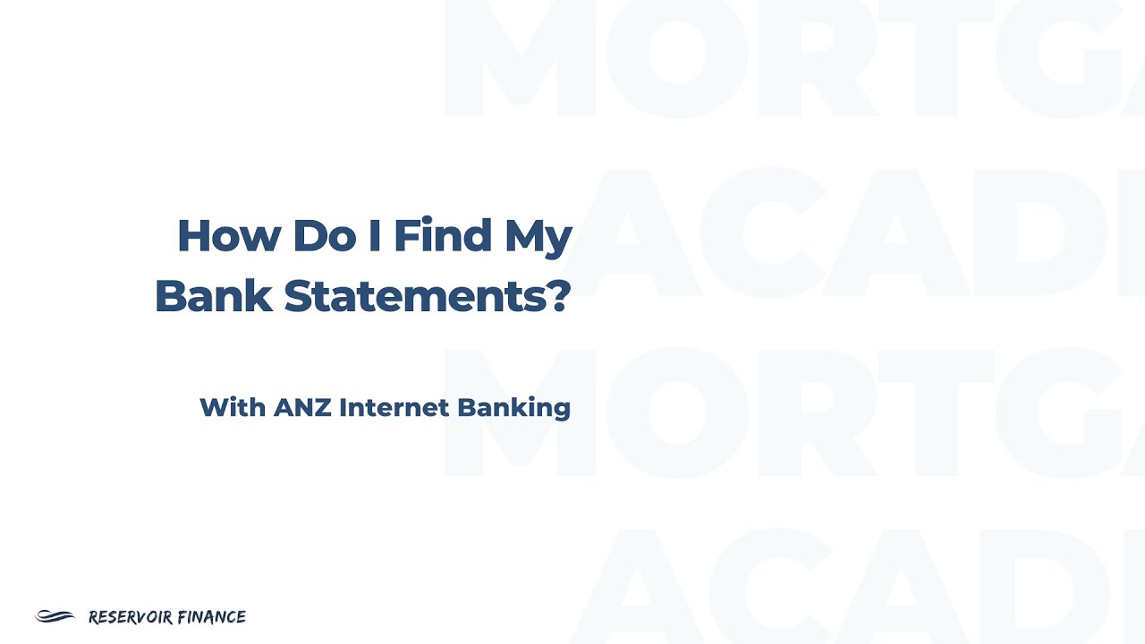 How Do I Find My Bank Statement With ANZ Internet Banking YouTube How Do I Find My Bank Statement With ANZ Internet Banking YouTube