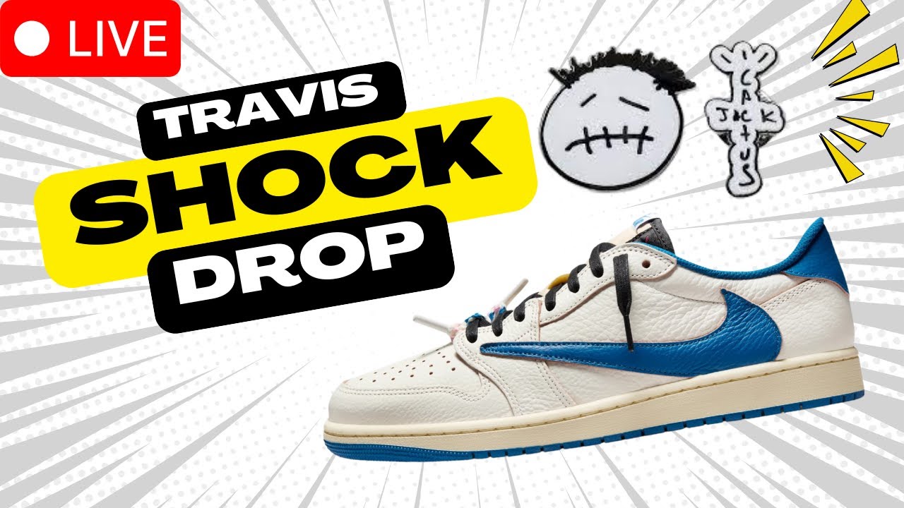 LIVE: TRAVIS SCOTT JORDAN 1 SHOCK DROP HAPPENING SOON! - YouTube
