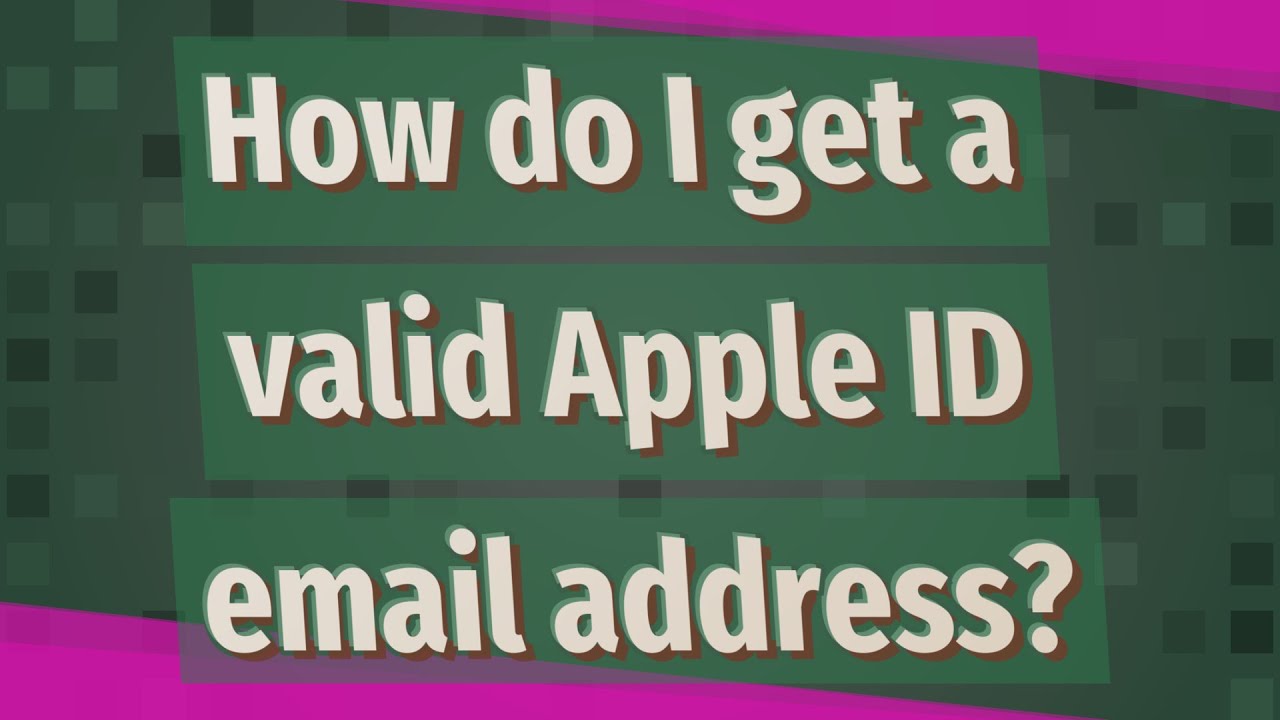 How do I get a valid Apple ID email address? - YouTube