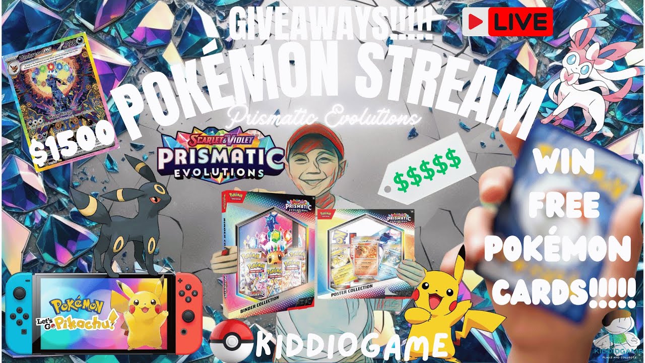 Prismatic Evolutions Pokémon LIVE Stream - Ripping Prismatic Evolutions ...