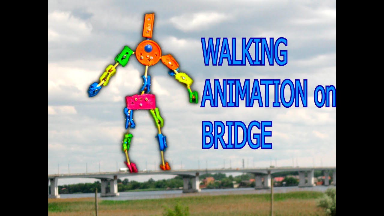 Stop-motion Puppet walking on bridge - YouTube