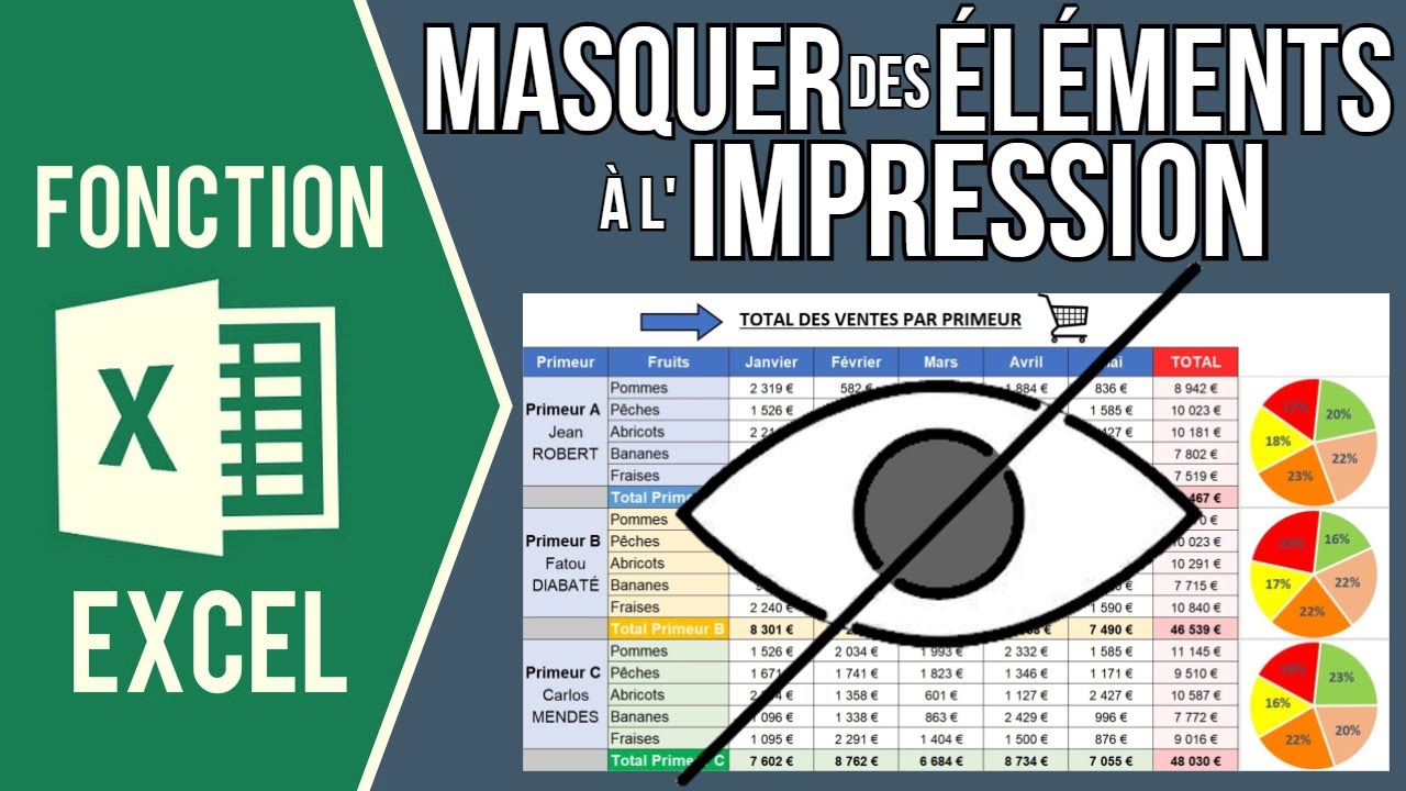 EXCEL - MASQUER DES ÉLÉMENTS À L'IMPRESSION (Images, formes, graphiques ...