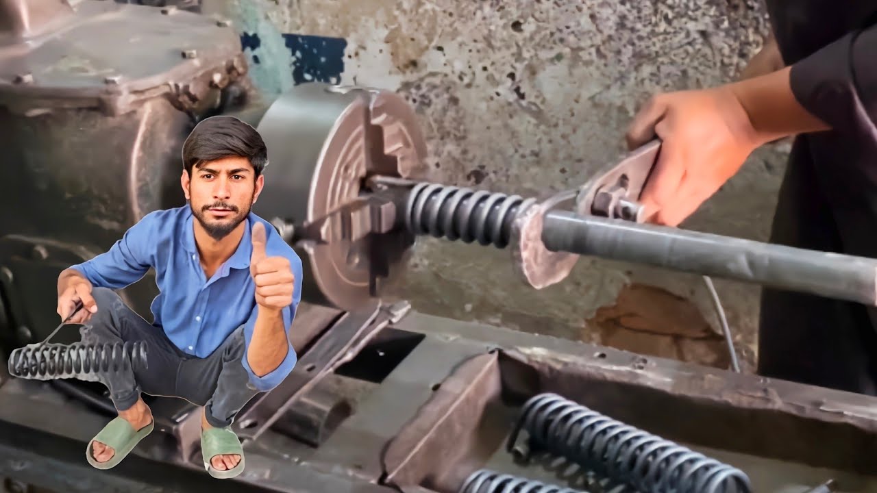 Mastering the Art of Spring Making on a Lathe: A Skilled Spring Maker ...