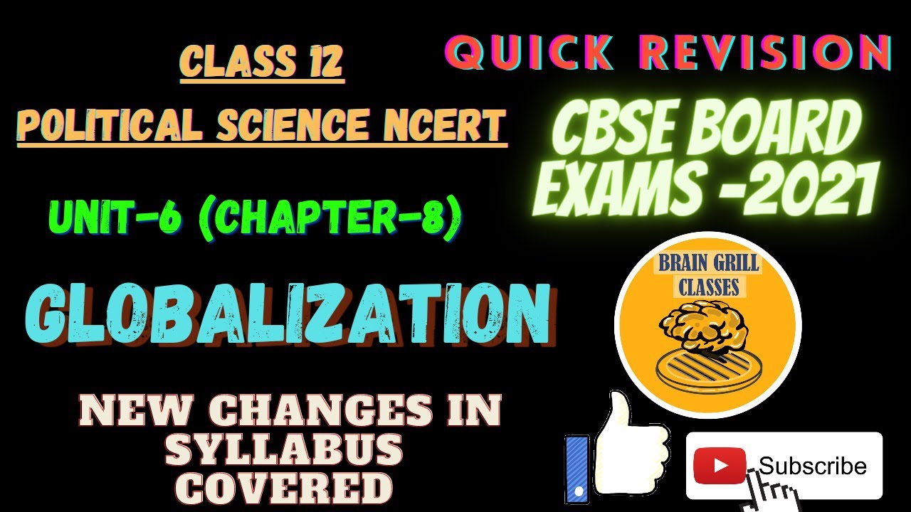 Globalization | Unit-06 | Class 12 | Pol Science | - YouTube