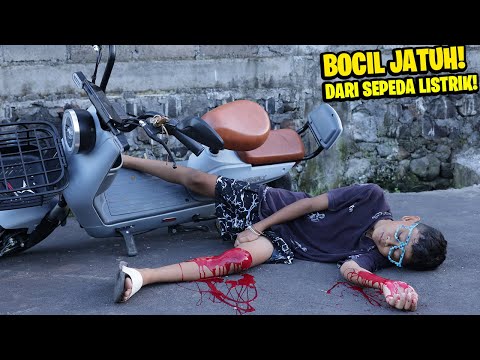 BOCIL JATUH DARI SEPEDA LISTRIK BARU SAMPAI PINGSAN!!! SEMUA PANIK PANGGIL BANTUAN!!!