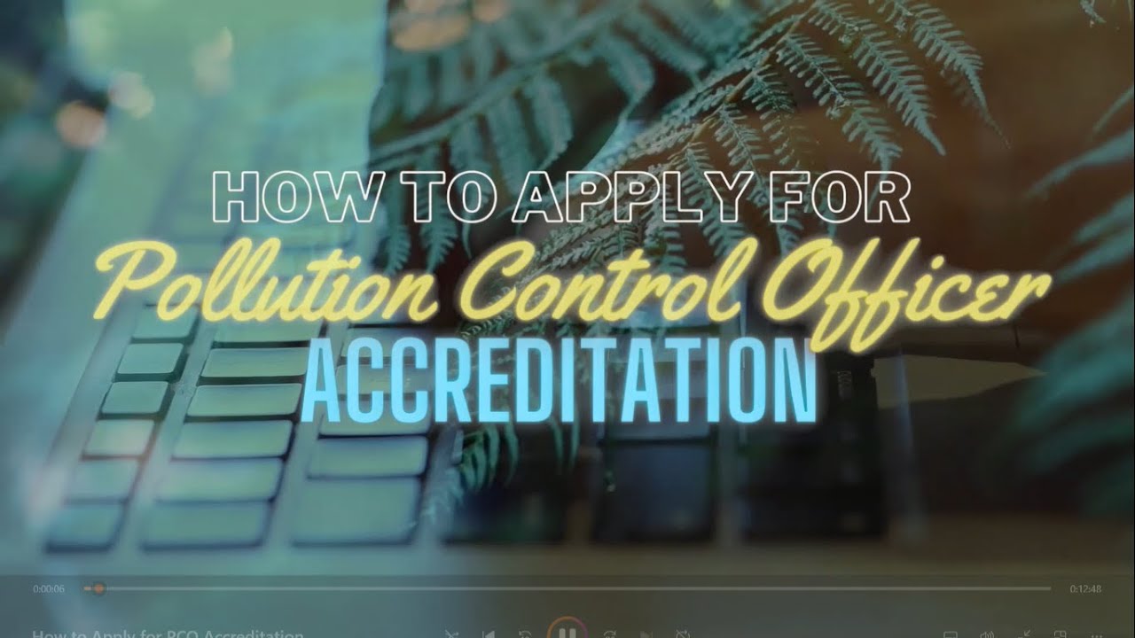 How to Apply for Pollution Control Officer (PCO) Accreditation - YouTube