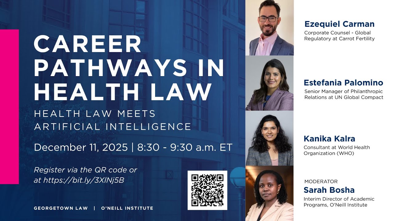 Career Pathways in Health Law: Health Law Meets Artificial Intelligence ...