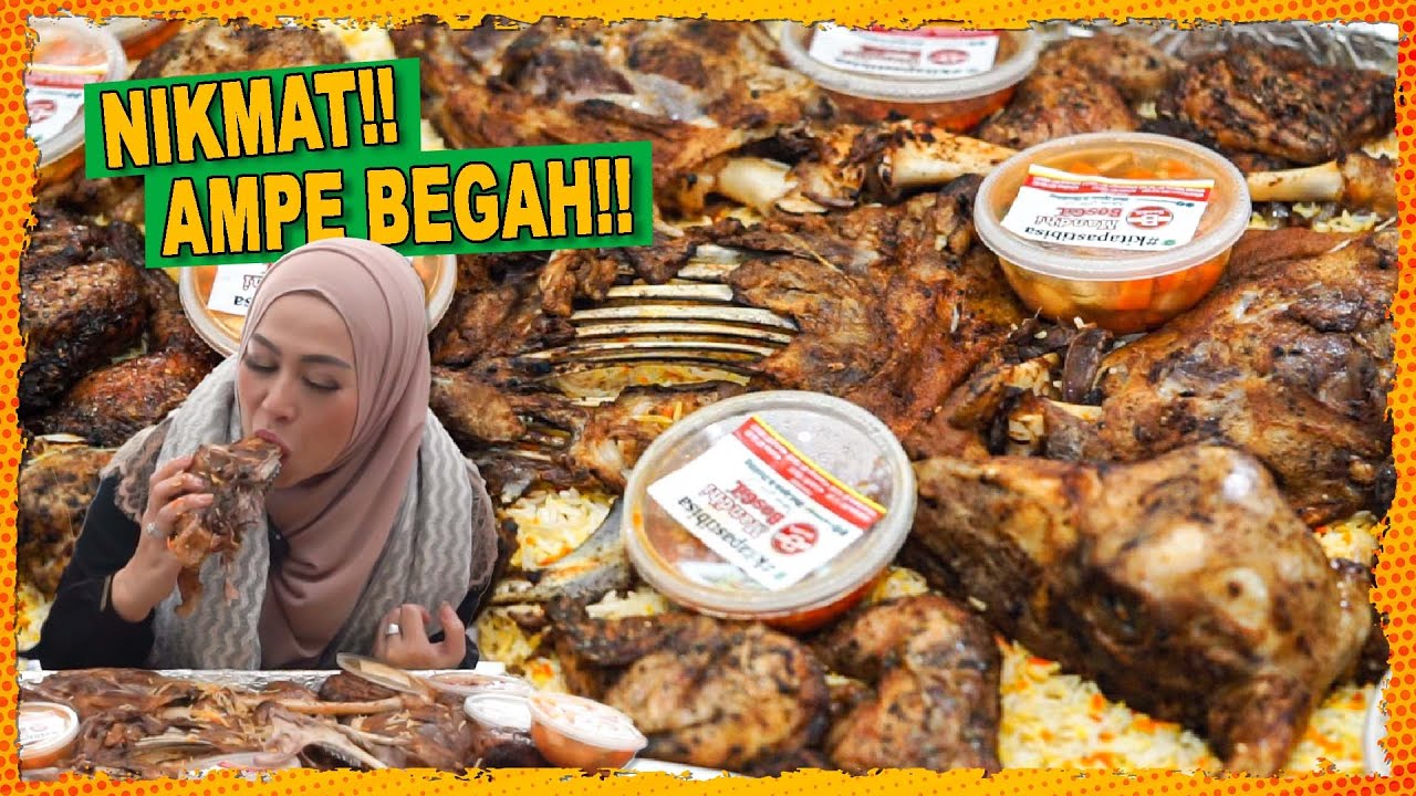 SENSASI MAKAN KEPALA KAMBING!! BIKIN NGILER!! NASI MANDHI BOSGIL - YouTube
