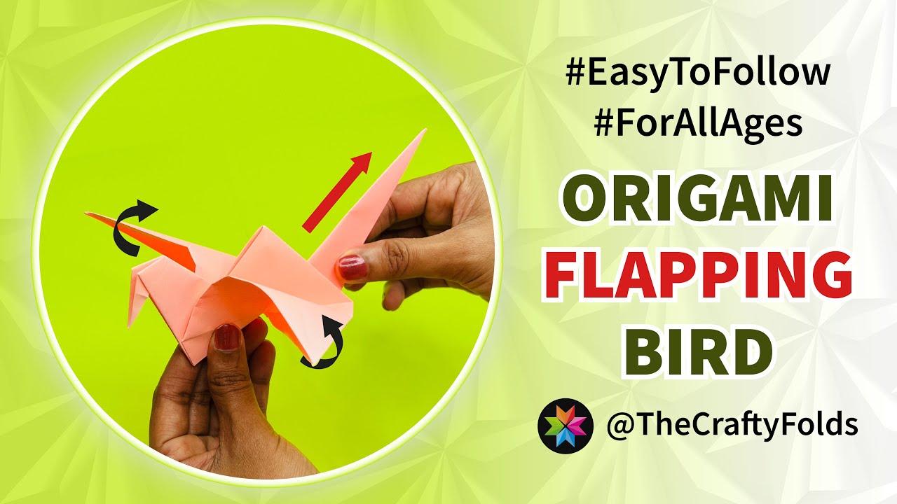 Easy Origami Bird Step by Step Tutorial | How to DIY Flapping A4 Paper Bird for Kindergarten ...