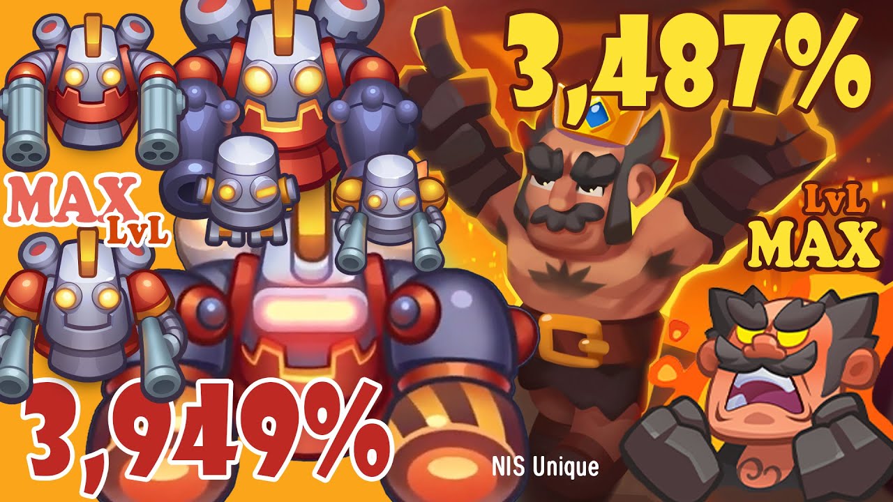 Meteor and Huge Rockfall Minotaur Max VS Robot Max Training Match ...