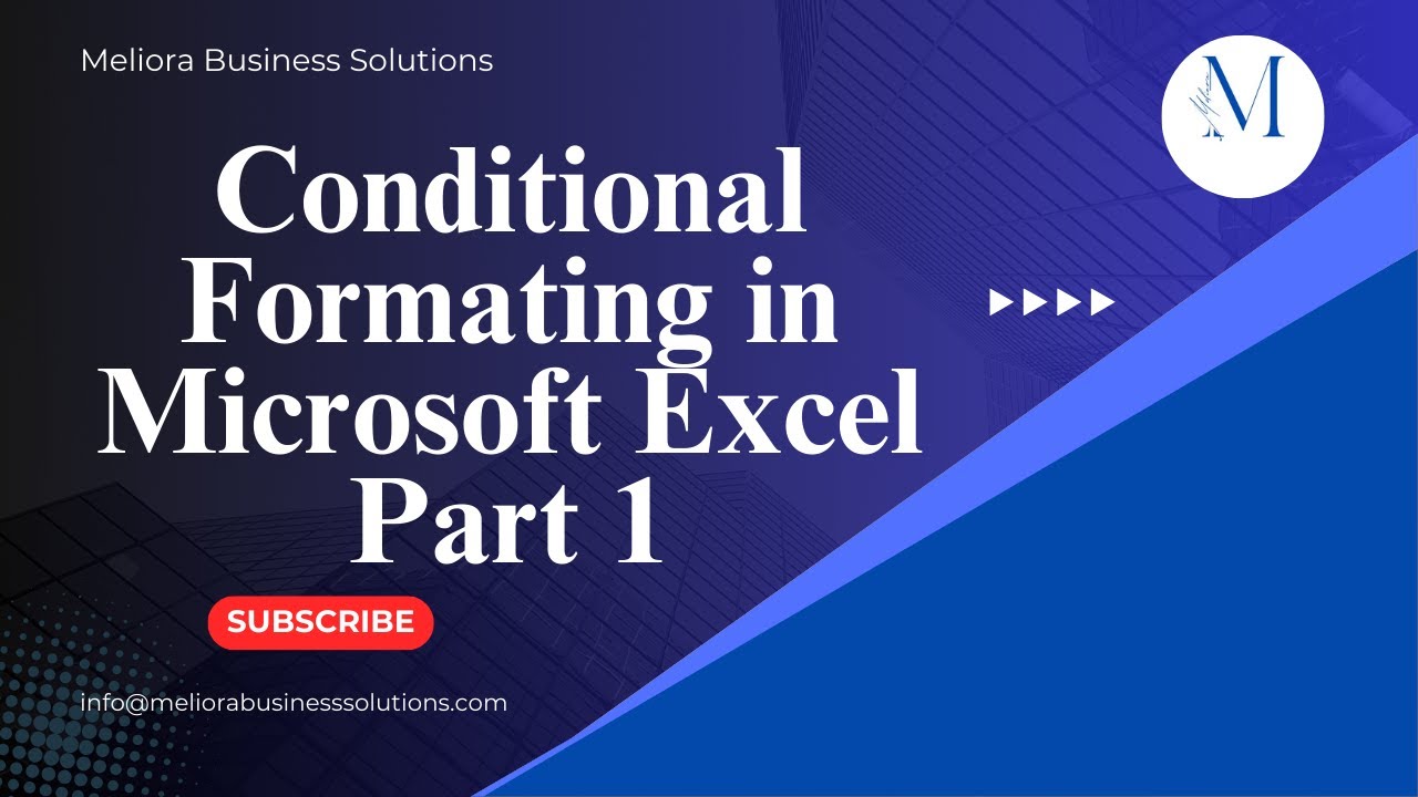 Conditional Formating In Microsoft Excel Part 1 Youtube 9723