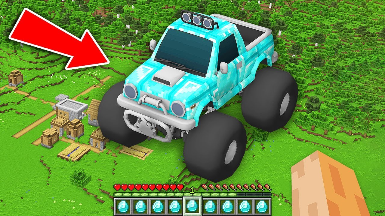 How I Found this BIGGEST DIAMOND CAR in My Minecraft Village ??? Secret ...