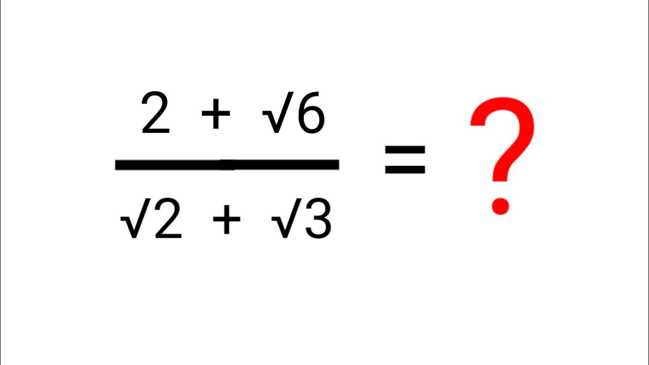 Nice Square Root Math Simplification Problem - YouTube