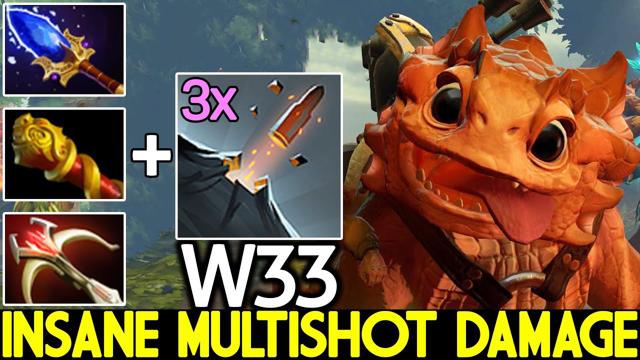 W33 [Snapfire] Insane Multishot Damage Full Physical Build Dota 2 - YouTube