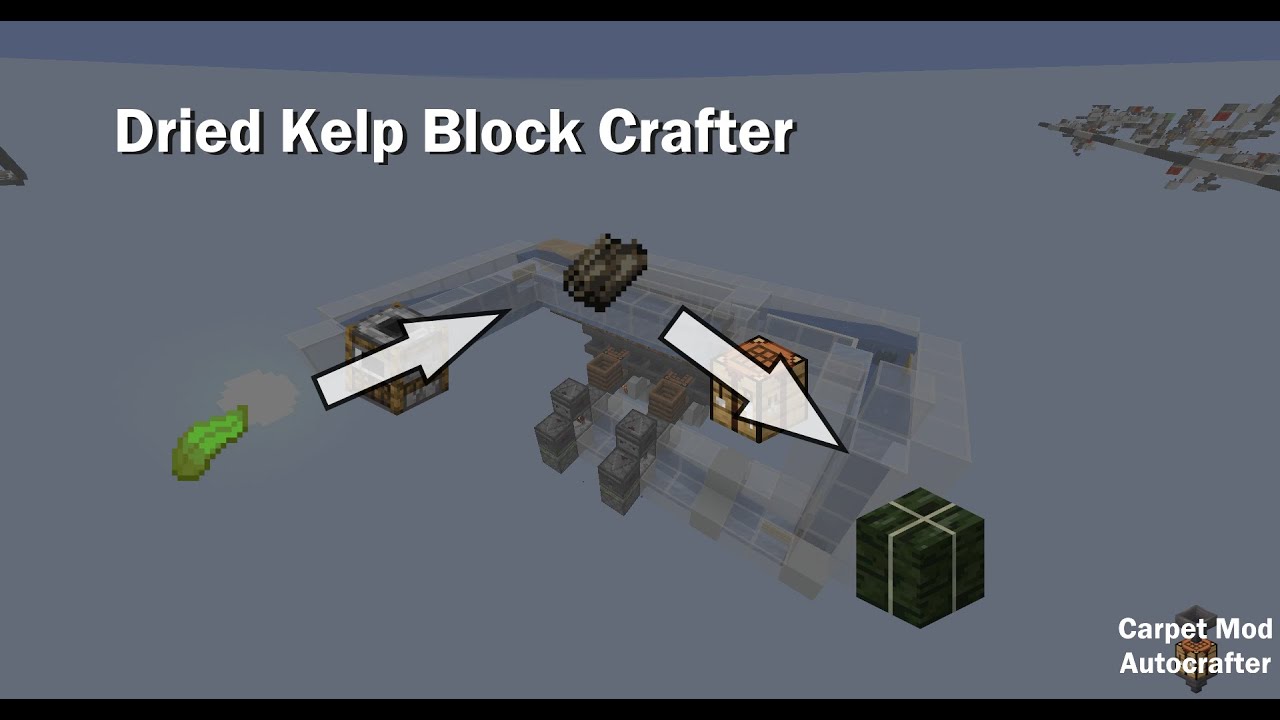 Dried Kelp Block Crafter | Carpet Mod Autocrafter #10 - YouTube
