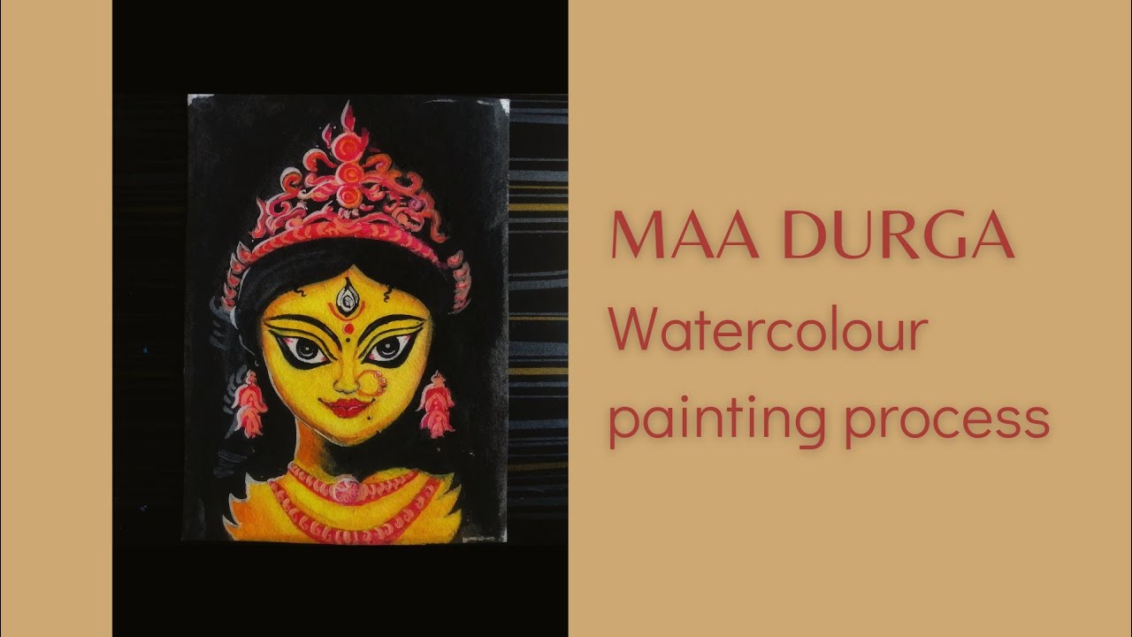 maa durga watercolour painting | navratri special🔥 - YouTube