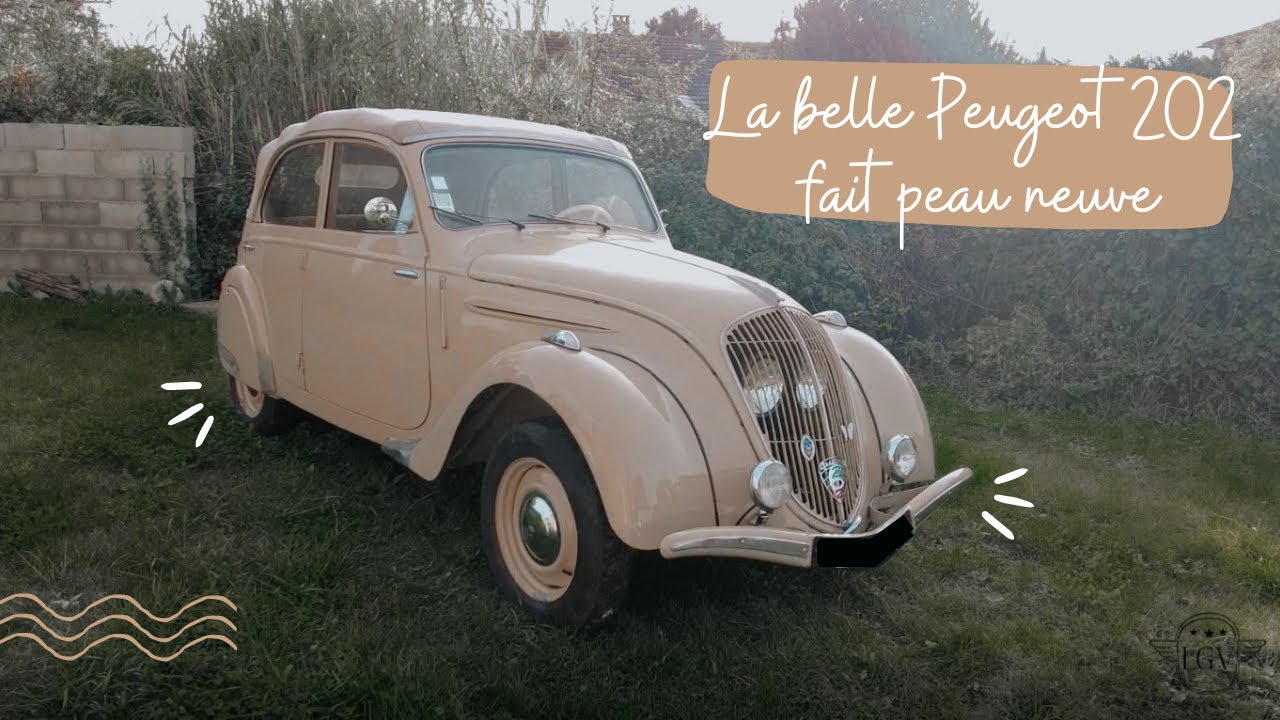 Cette splendide Peugeot 202 découvrable s'est refait une beauté ...