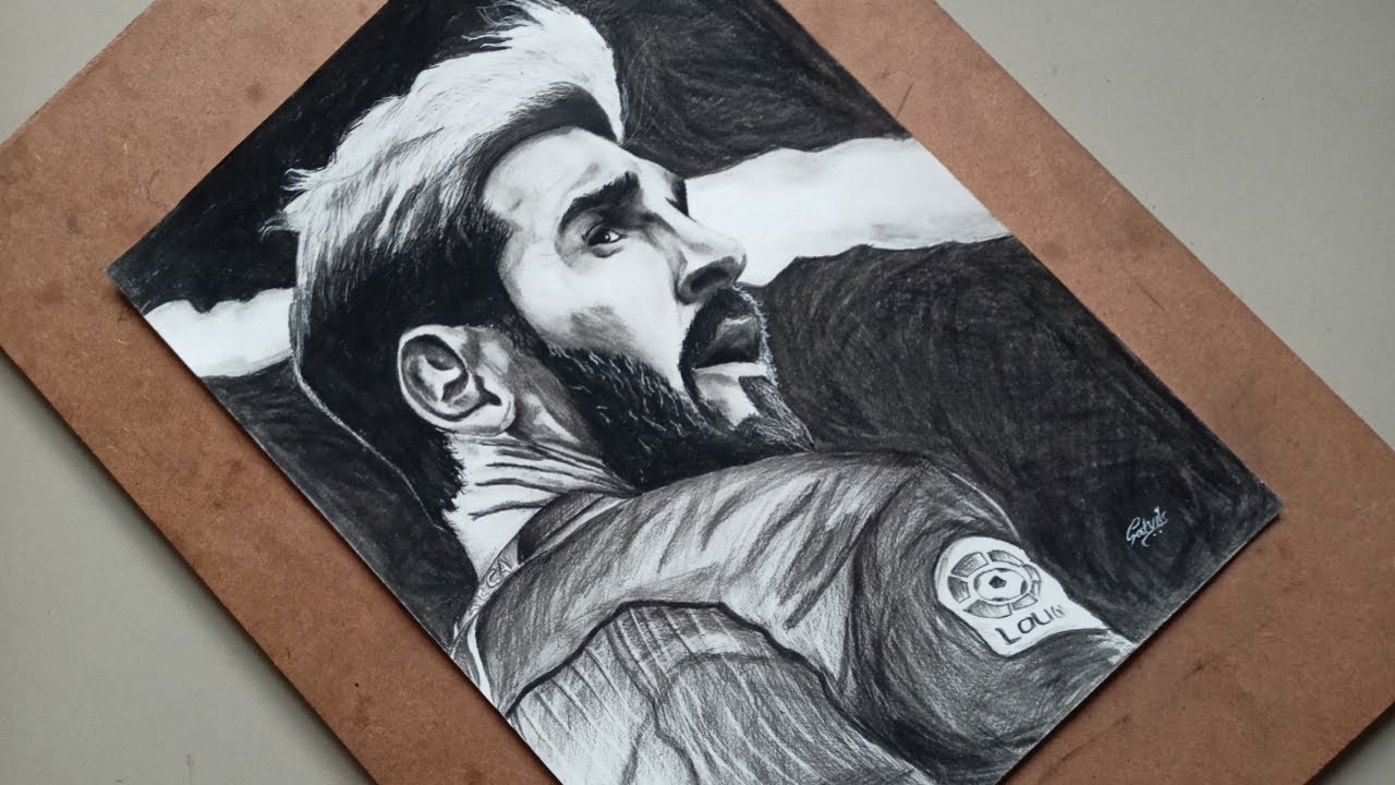 Drawing of leonel messi / drawing of football player leo Messi/GOAT ...