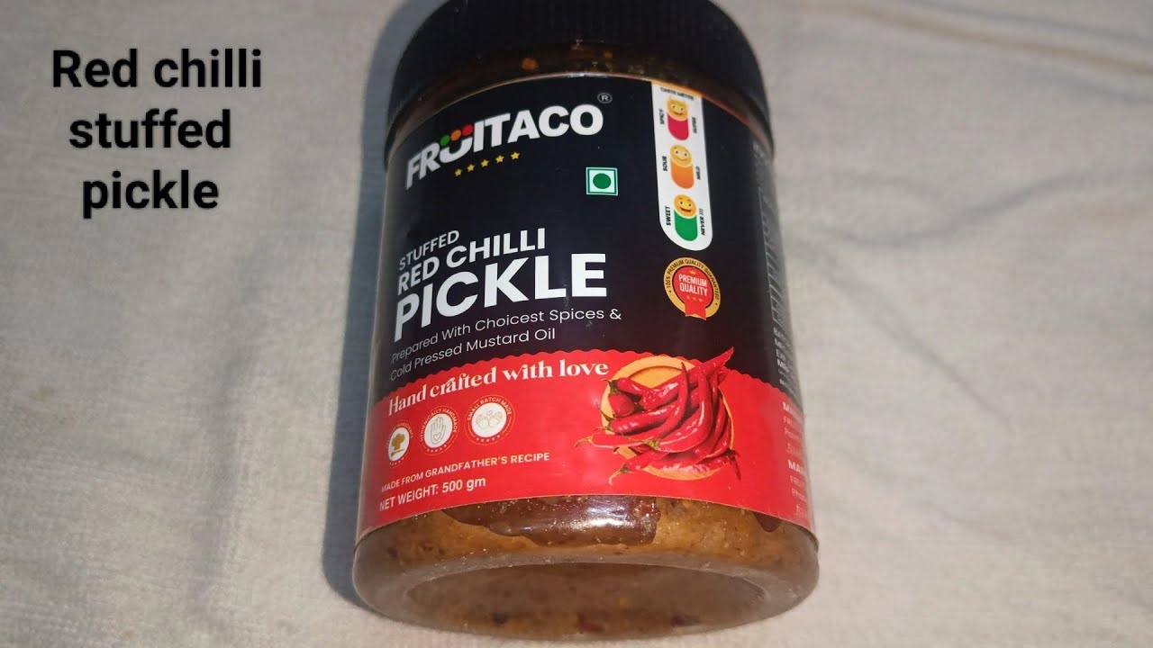 Red chilli stuffed pickle | FROITAC O Pickle | My Little World - YouTube
