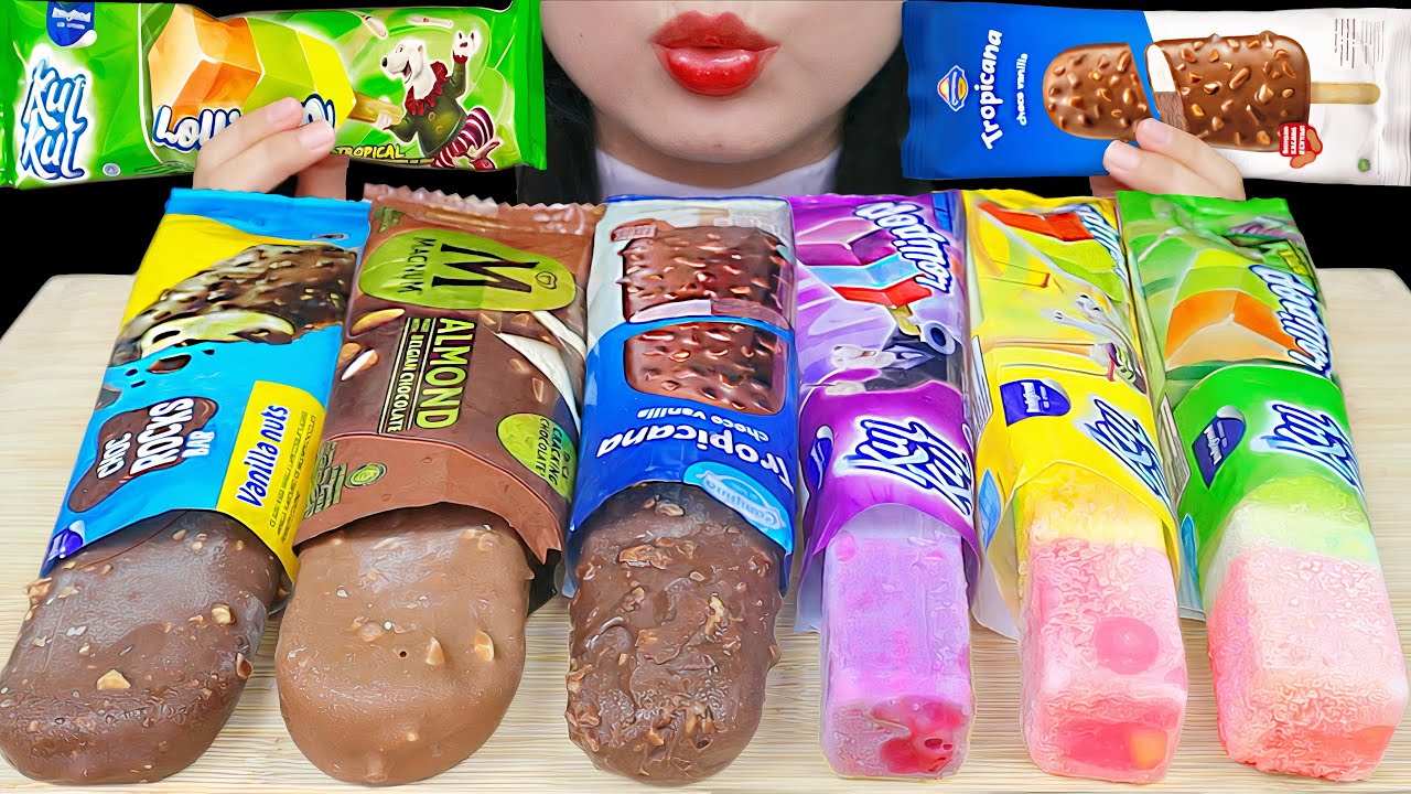 Asmr Chocolate Rainbow Ice Cream π€π Magnum Almond Campina Tropicana
