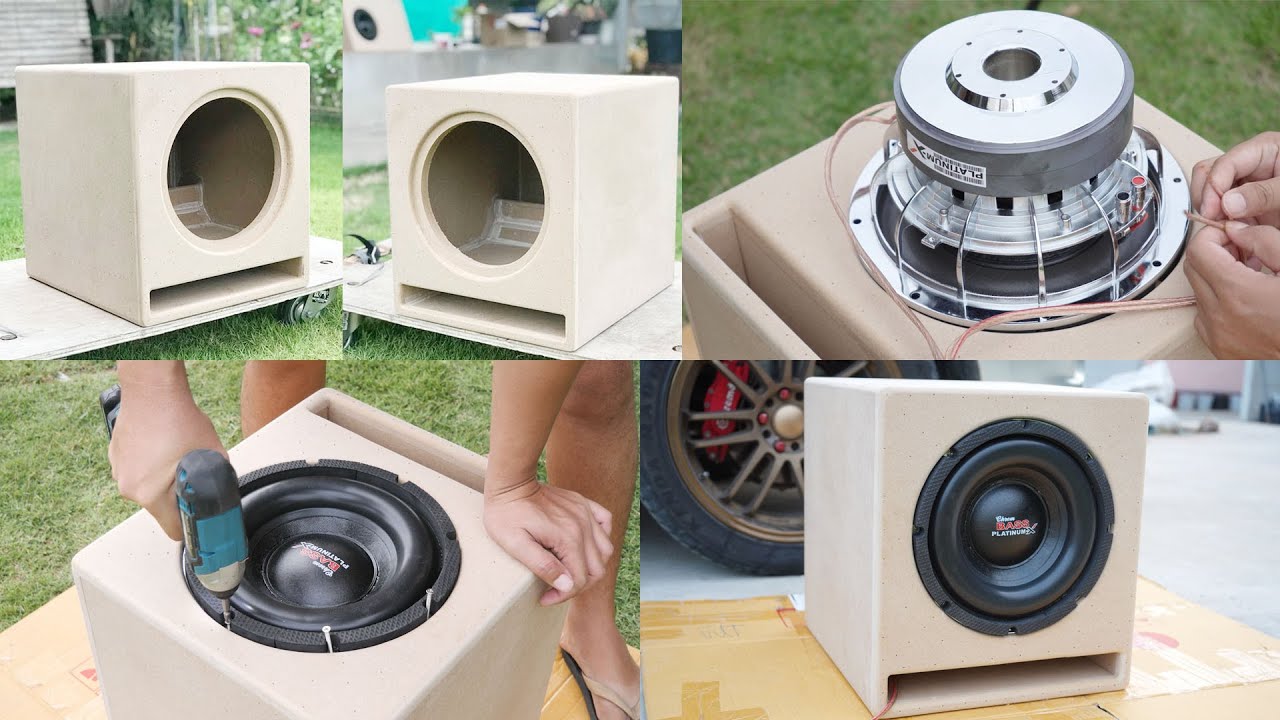 DIY handmade super subwoofer 10 '' - Super nice speaker cabinet design ...