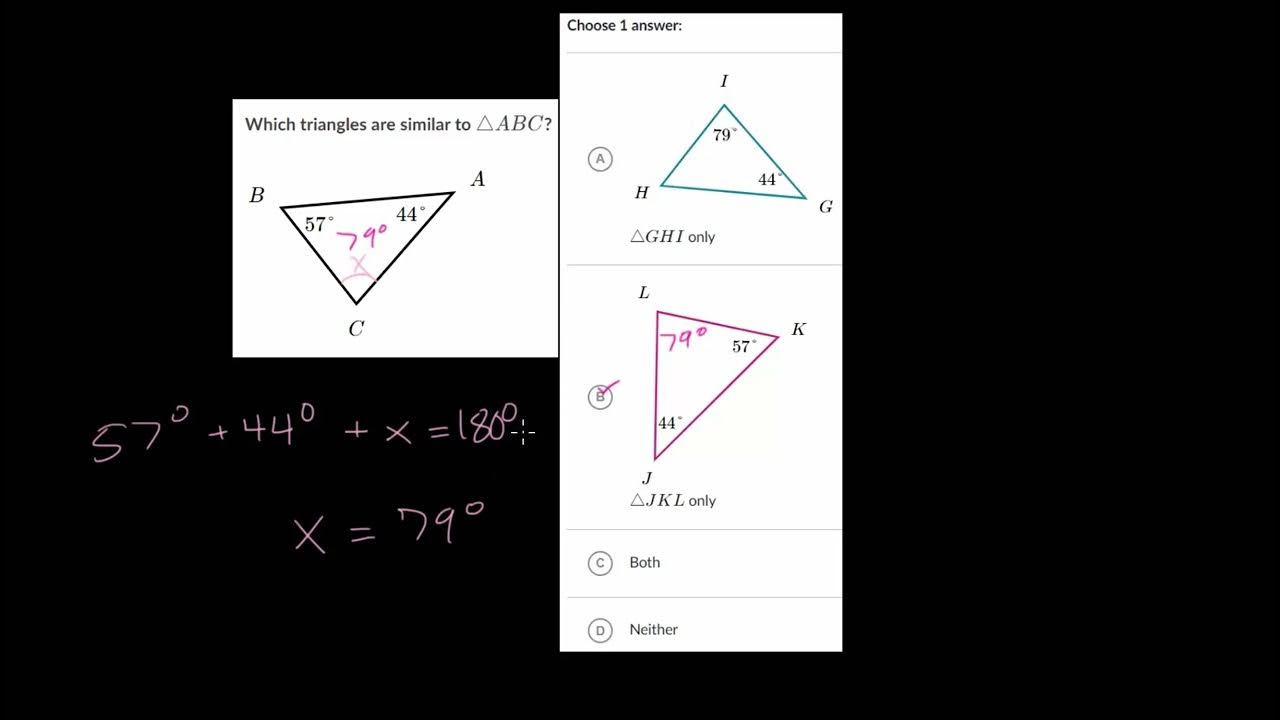 Determine Similar Triangles (Angles): Practice - YouTube
