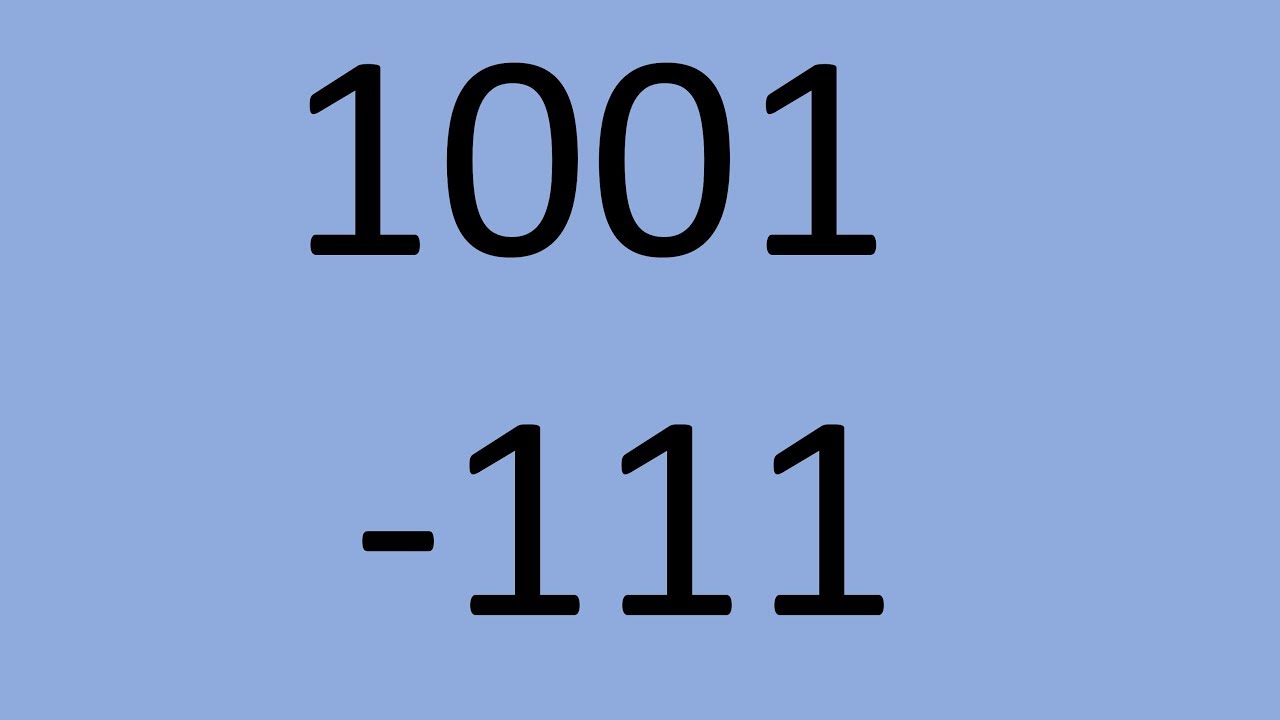 Short Example Of Subtracting Binary Numbers YouTube Short Example Of Subtracting Binary Numbers YouTube