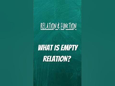 What is Empty Relation? #class11#relationandfunctions #important #relationandfunctions#maths# ...