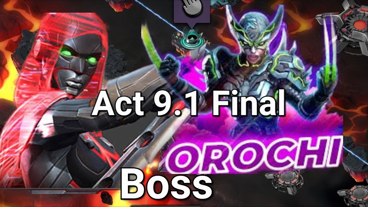 Act 9.1.6 Final Boss Orochi - Marvel contest of champions - YouTube