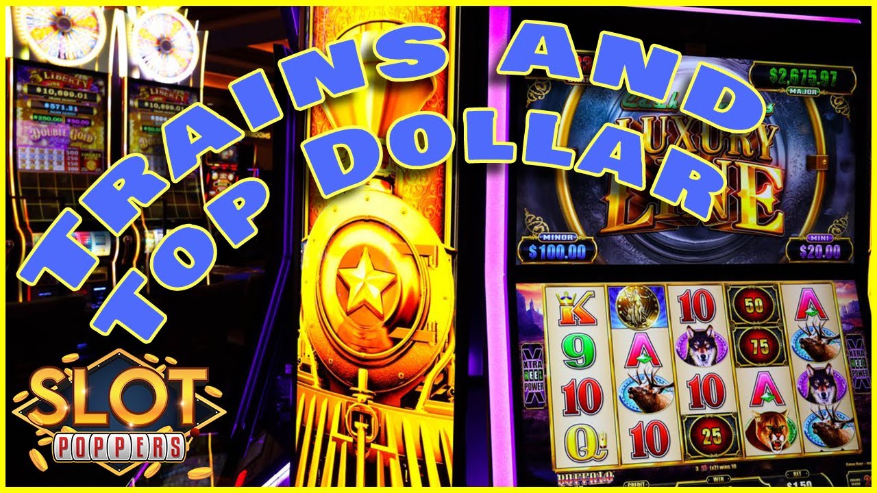 2 SLOT WINS - Luxury Line 🚂🚂 and Top Dollar FOR THE WINS! 💲💲 - YouTube