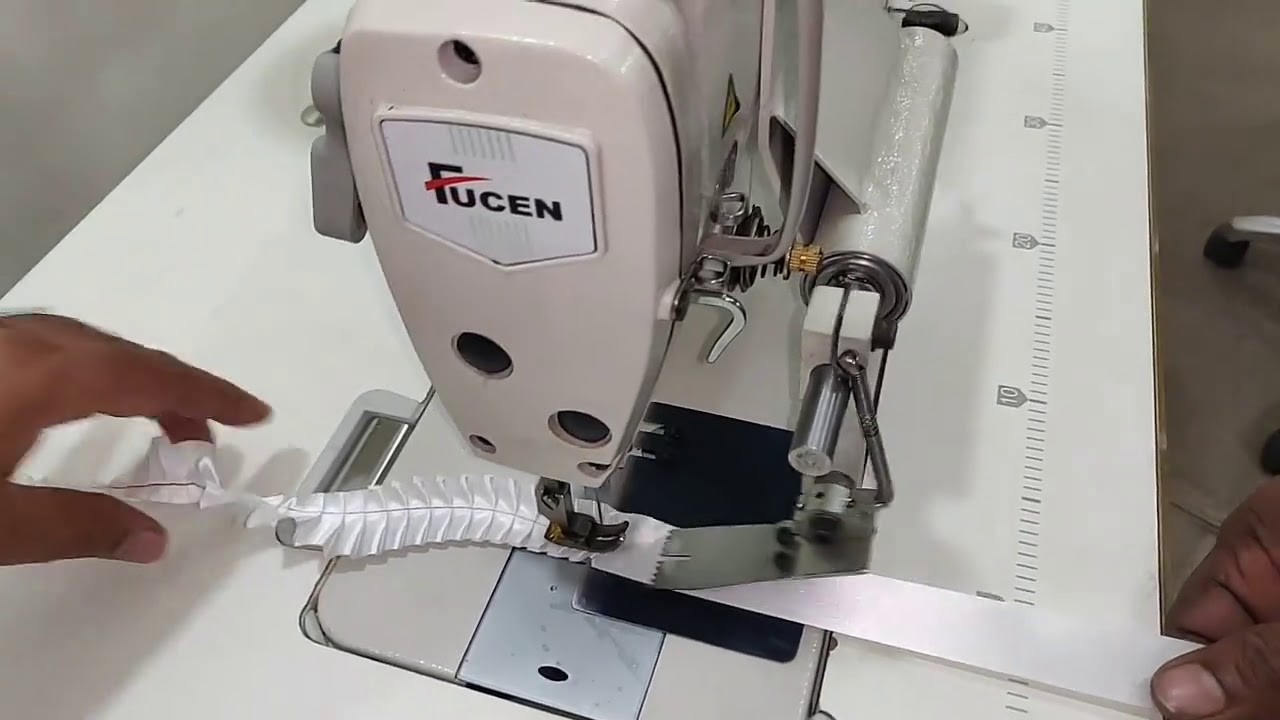 Single needle pleating or ruffling machine - YouTube