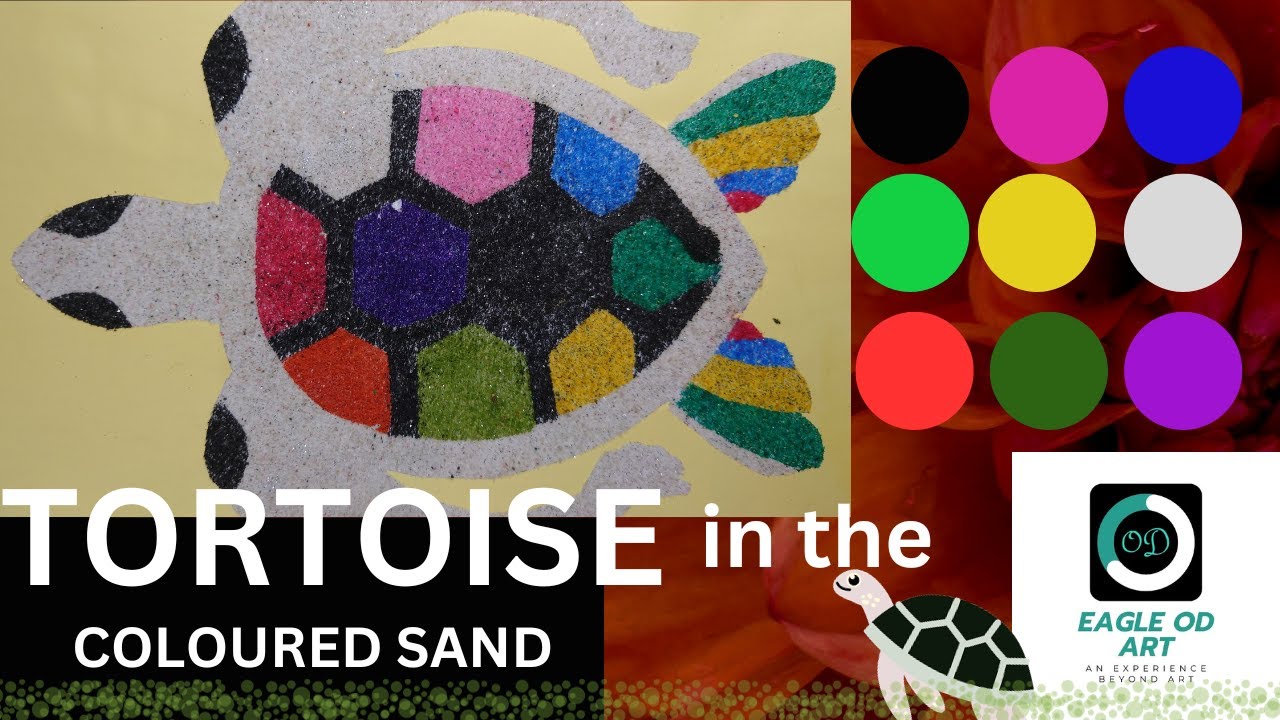 Tortoise in the coloured sand/Sand Art. - YouTube