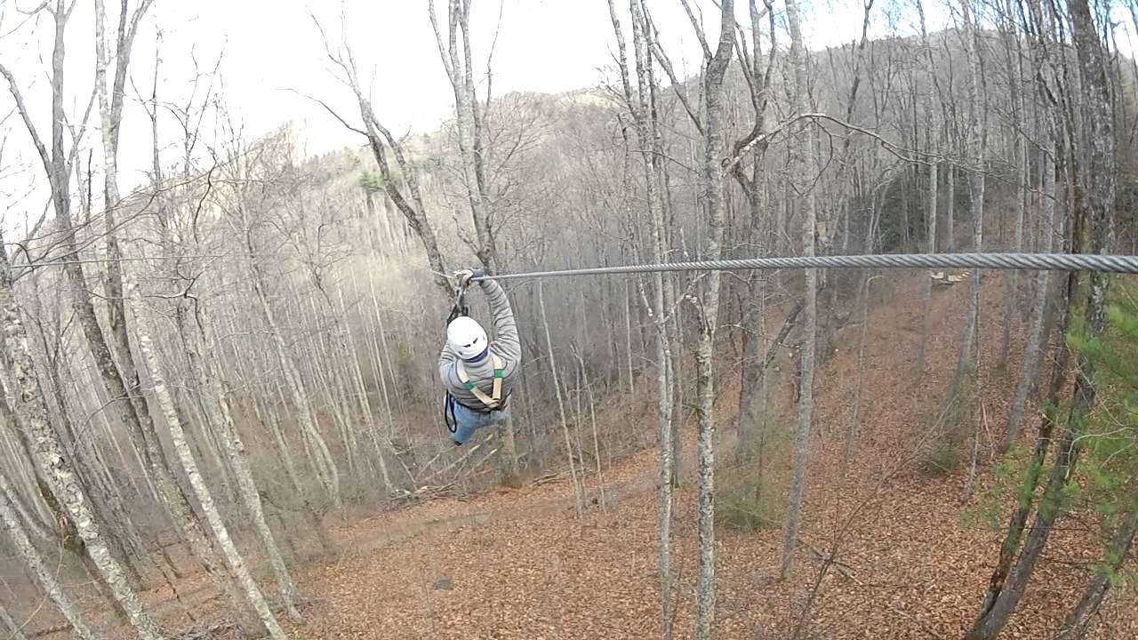 Zip-lining fun - YouTube