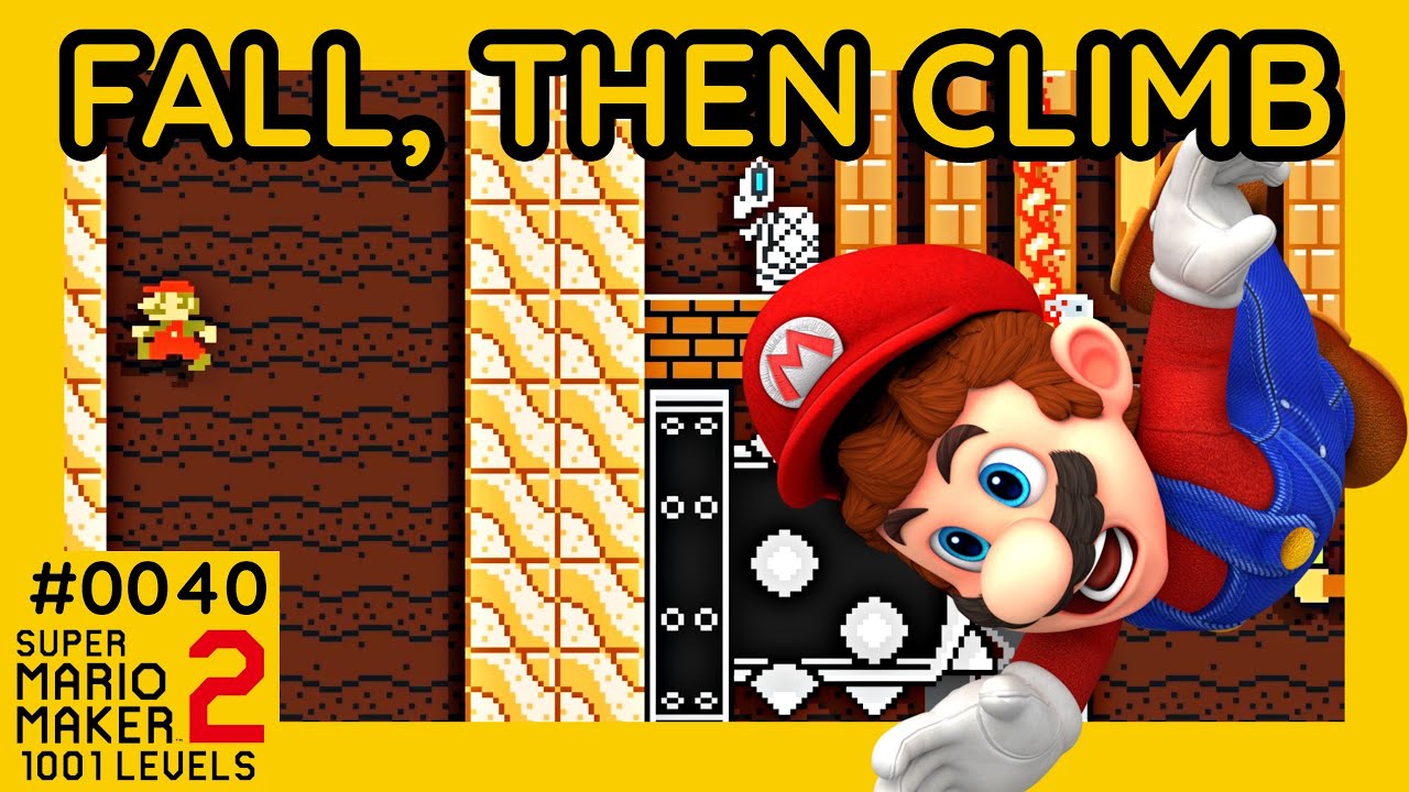 Fall, then Climb | Super Mario Maker 2 | 1001 Levels #0040 - YouTube
