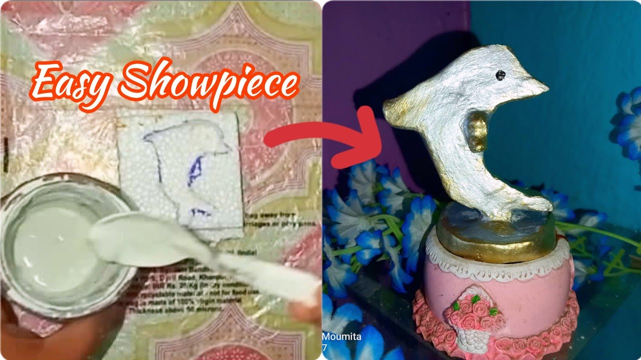 Easy Dolphin Showpiece/Best Homemade Showpiece/Cement Craft/Showpiece ...