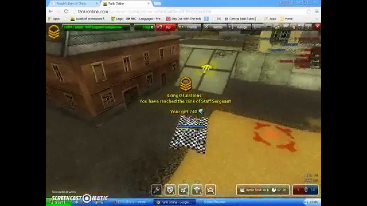 Ranking up to staff sergeant in Tanki Online - YouTube