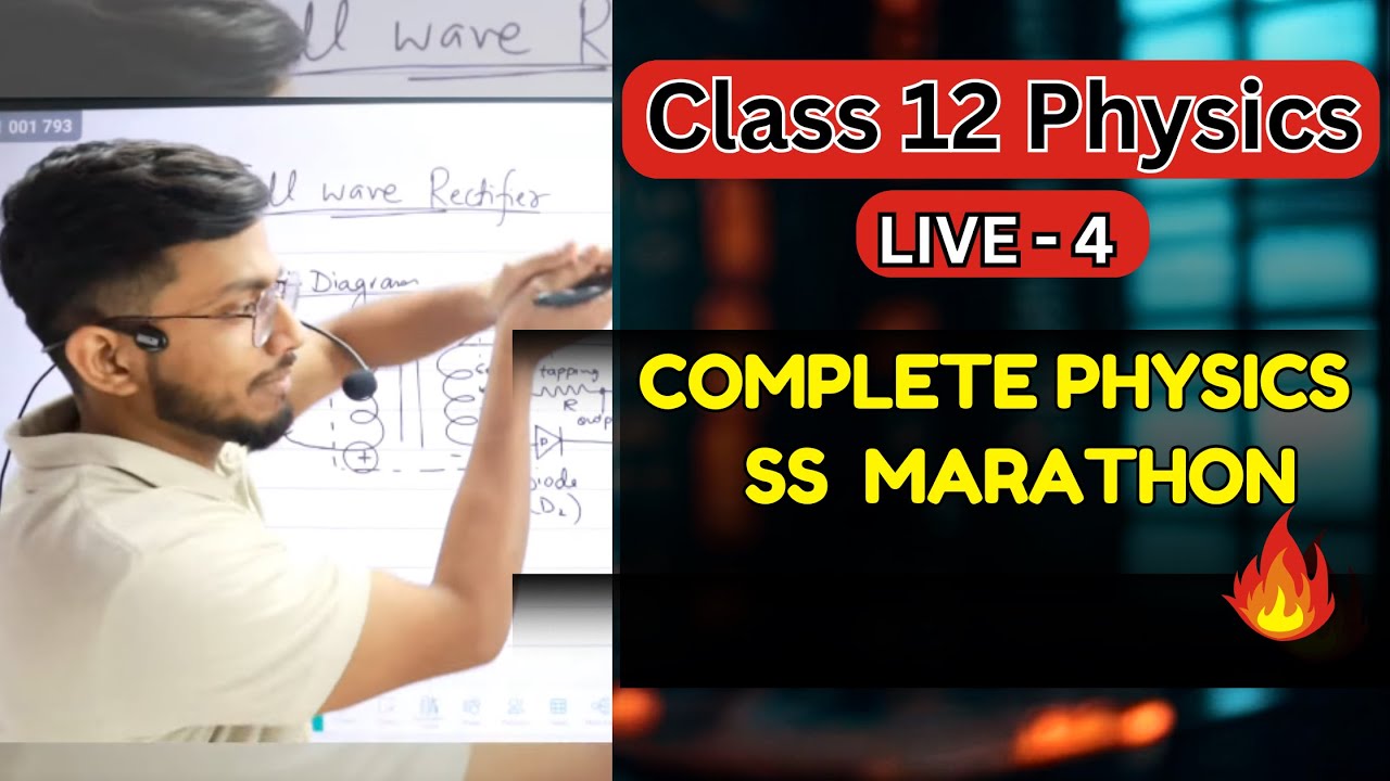 SS Marathon | 12th Physics Live 4 | Complete 12th physics | Mid Term Important Questions Subhash ...