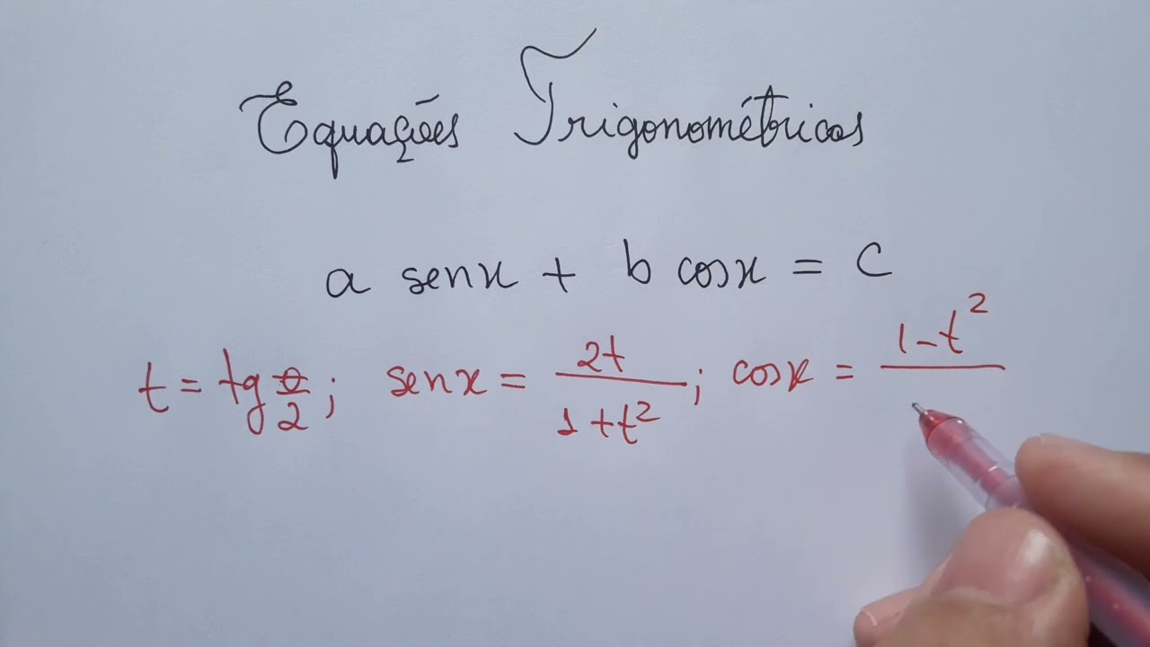 Solução da equação trigonométrica a•senx+b•cosx=c envolvendo a tangente ...