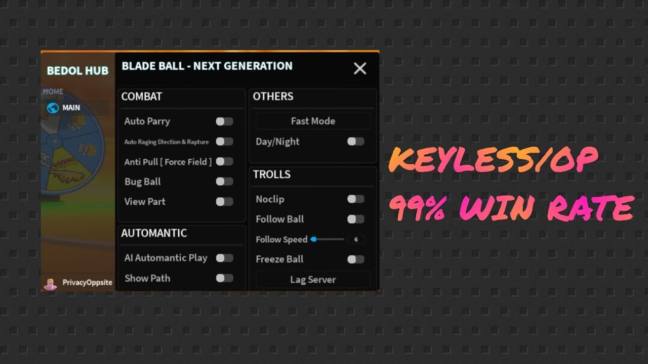 Blade ball Gui Script (AC BYPASSER/KEYLESS) - YouTube